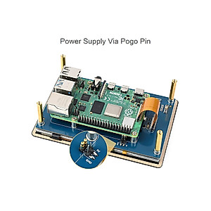 5inch IPS Touch Screen Display for Raspberry Pi, DSI Interface, 800×480 Resolution, Capacitive Touch Panel, Supports Raspberry Pi OS/Ubuntu/Kali / WIN10 IoT and Retropie, up to 5-Points Touch
