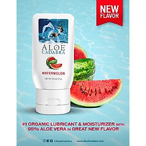 Aloe Cadabra Personal Lube, Organic Lubricant for Her, Him & Couples, Watermelon 2.5 Ounce