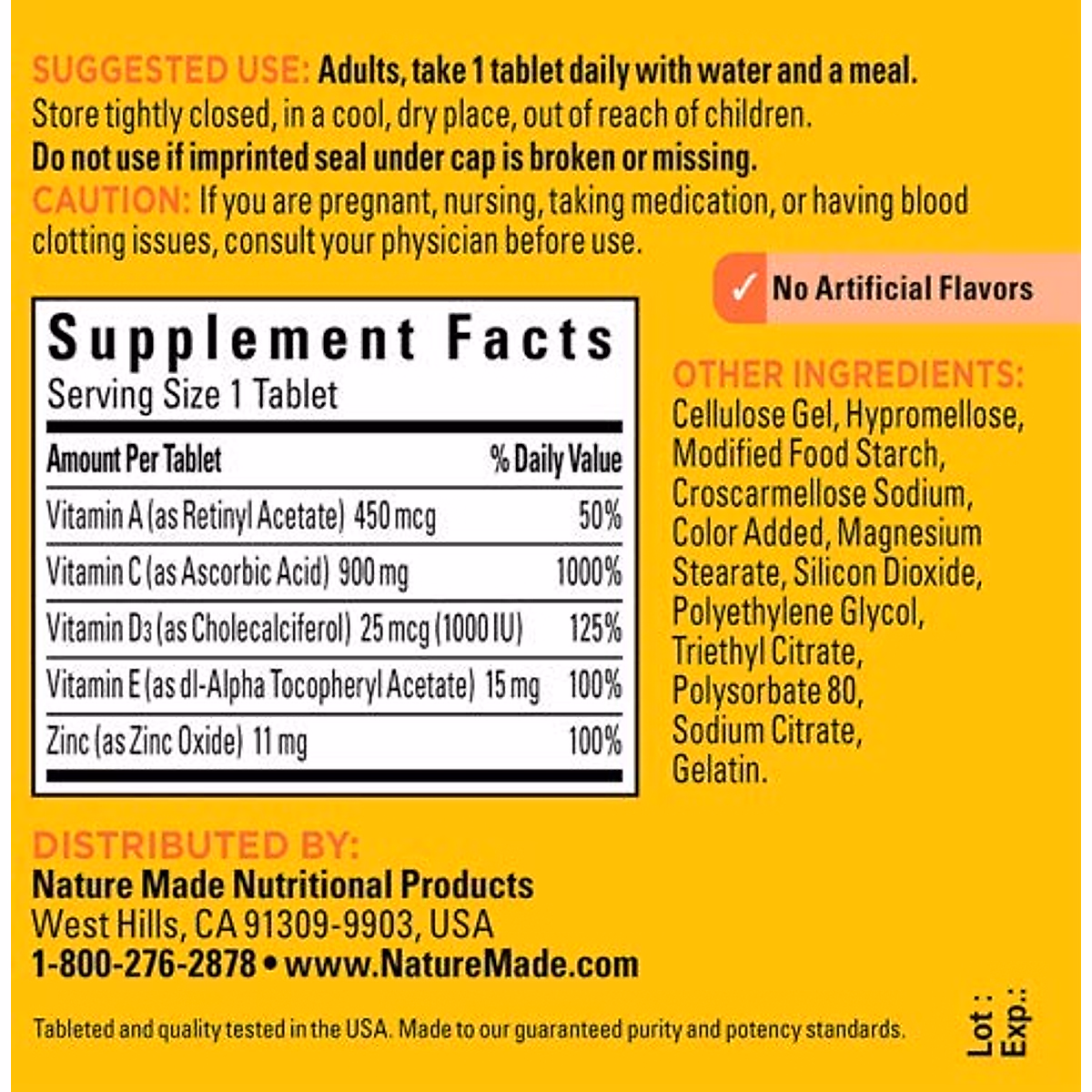 Nature Made Super C Immune Complex 900 mg 200 Tablets