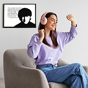 George Harrison- Inspirational Song Lyric Wall Art- This Modern Wall Decor Print Makes Ideal Wall Print For Living Room, Office, Studio, or Cave Décor, And Perfect Beatles Gift, Unframed-10x8”
