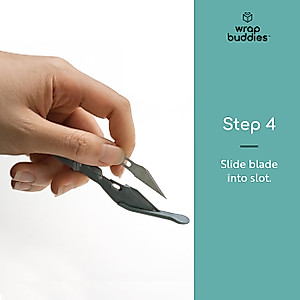 Wrap Buddies Wrapping Paper Clamps - 2 Gift Wrapping Paper Holder Clamps with Integrated Tape Dispensers, Simple Gift Wrap Table Clamps, Wrapping Paper Holder Clips and Tape Dispensers (Cherry Red)