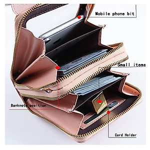 Anti-Theft Leather Bag,Small Crossbody Cell Phone Purse Wallet for Women,Touchscreen Phone Purse Crossbody with Shoulder Strap,RFID Blocking Messenger Shoulder Handbag with Credit Card Slots