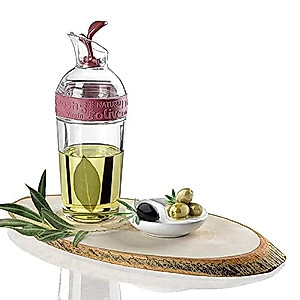 Salad Dressing Shaker For Mixing Ranch And Sauce, One Hand, Leak Proof, Spout Lid for Pouring And Measurement Marks With Good Grip Rubber, Italian Dressing Shaker, And Oil And Vinegar Dispenser - 12oz