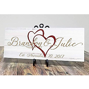 Family Established Wood Sign Personalized Wedding or Anniversary Gift