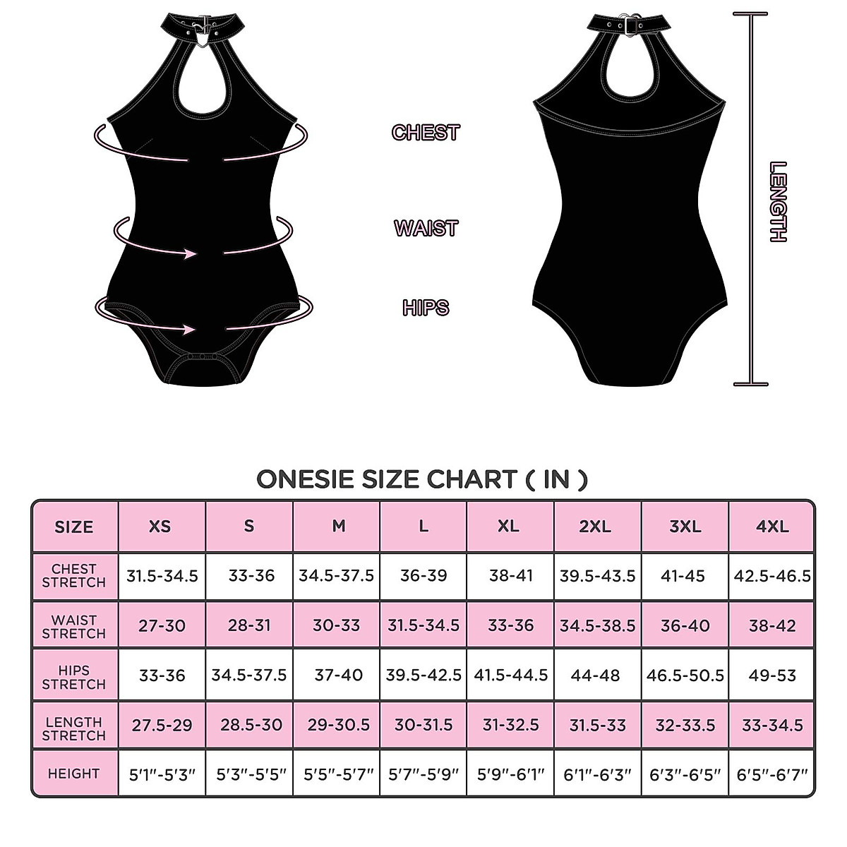 Littleforbig Cotton Romper Heartbreaker Collared Onesie Bodysuit Black XS