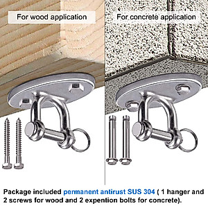 SELEWARE 1000 lb Capacity Wall Ceiling Mount Bracket for Suspension Strap Trainer, Suspension Kit for Yoga Swing, Hanging Hardware for Battle Ropes, Woss Suspension, Olympic Rings, Gym Accessories