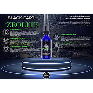 The Food Movement Black Earth Zeolite with Humic Fulvic Acids, Trace Minerals for Gut Health, Immune Support - 1oz Liquid Drops Supplement