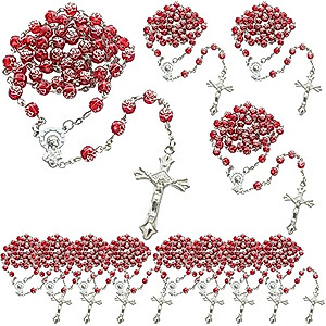Confirmation Rosary Favor (12 PCS) Red Bead rosary