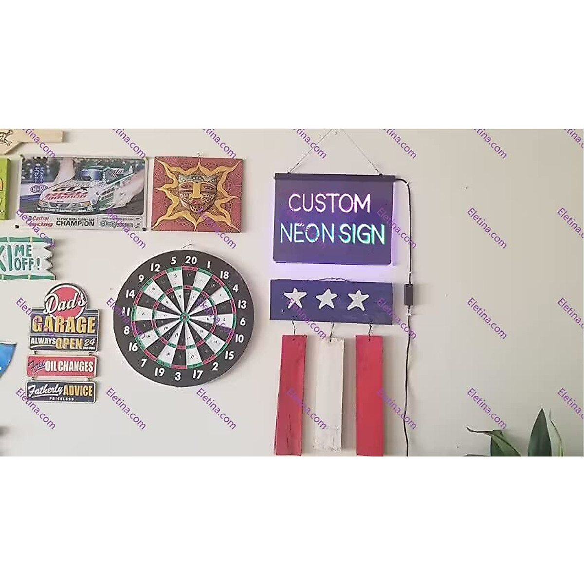 JYSW Tiki Open Led Lamp USB Powered Beer Neon Bar Signs, Acrylic Bar Decor for Home, Man Cave, Home Bar, Club, Bistro, Party, Store,Gifts, Bedroom