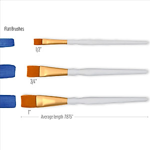 FolkArt Plaid Nylon Brush Set, 50559 Brown (3-Piece)