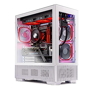 Skytech Gaming Azure PC Desktop – AMD Ryzen 9 7900X3D 4.4 GHz, NVIDIA RTX 4080, 1TB NVME Gen4 SSD, 32GB DDR5 RAM RGB, 1000W Gold PCIE 5.0 PSU, 360mm AIO, 11AC Wi-Fi, Windows 11 Home 64-bit,White