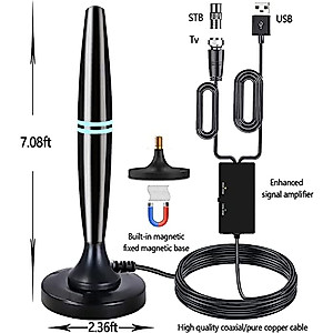 TV Antenna for Smart TV Amplified HDTV Indoor Digital Antenna Long Range TV Antenna Support 4K 1080p Fire Stick All Television Outdoor Smart TV Antenna TV