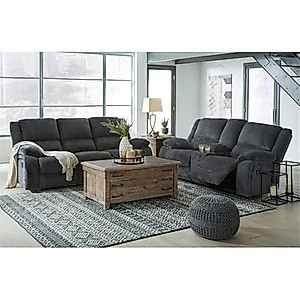 Signature Design by Ashley Draycoll Power Reclining Sofa in Slate