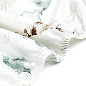 Stretchy Ultra Soft Jersey Knit Fitted Pack n Play Sheets Set 2 Pack, Portable/Mini Crib Sheets for Boys and Girls, Stylish Playard Sheets Fitted Safe and Snug, African Savannah Animals Pattern