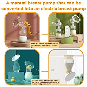 Specialclass Manual Breast Pump - Nursing Stuff for Breastfeeding Essentials, Breast Milk Storing Containers with 24mm and 28mm Silicone Flange Nipple Suction Cups