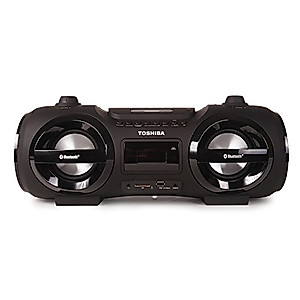 Toshiba Wireless Bluetooth Boombox Speaker: Portable CD Boom Box with FM Radio, Remote & LED Lights