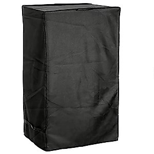NEH Outdoor Smoker Grill Cover - 18" L x 17" W x 33" H - Electric, Propane, Pellet, or Charcoal BBQ Smoker Cover - Sunray Protected, and Weather Resistant Storage Cover - Black