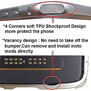 Giofiire Case Moto Z4 Moto Mods Compatible, Aluminum Bumper Frame Cove with 4 Corner Rubber Shockproof for Motorola Moto z4 (Silver, Moto Z4)