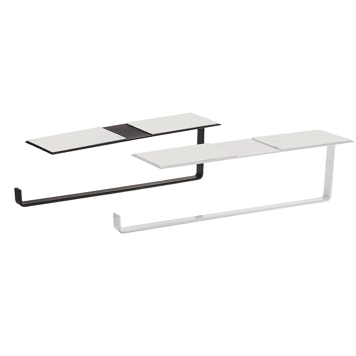 FORAO Toilet Roll Holder for Bathroom Decor Under Cabinet Paper Roll Rack Shelf Towel Holder Stand Hanger Organizer Tool - White (Size : White)