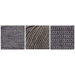 Spinrite Lily Sugar'n Cream Yarn 100% Cotton Solids and Ombres (6-Pack) Medium #4 Worsted Plus 4 Lily Patterns (Overcast 01042)