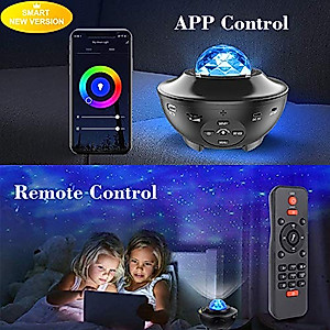 LUXONIC Galaxy Projector Compatible with Alexa, Star Projector with Remote&App Control,Starry Night Light Projector Built-in Bluetooth Speaker for Kids Gift,Bedroom Decoration