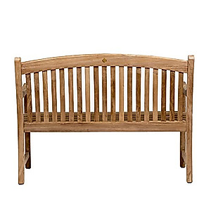 Amazonia Newcastle Patio Bench | Made of Real Teak | Ideal for Outdoors and Indoors, 48Lx26Wx35H, Light Brown