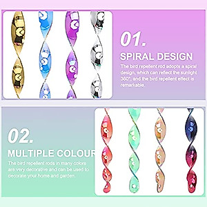Cabilock 8Pcs Bird Blinder Reflective Hanging Decoy Pendant Sparkly Holographic Deterrent Bird Device for Orchard Garden 30CM Mixed Color
