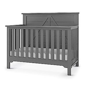 Forever Eclectic Woodland 4-in-1 Convertible Baby Crib, Brushed Pebble