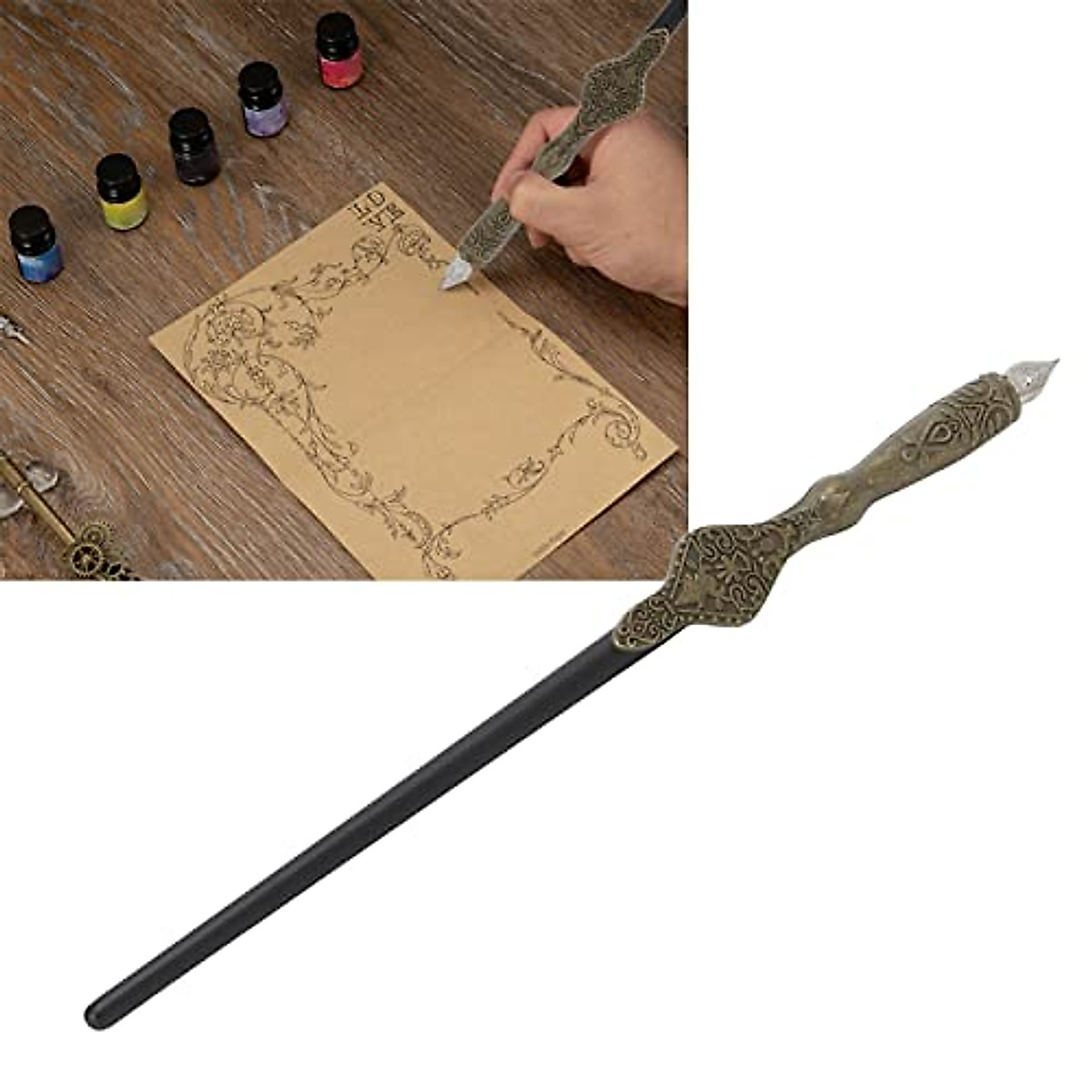 VADUMA Handcrafted Calligraphy Pen Set Fountain Dip Pen Vintage Pen Set English Calligraphy Pen Set Pens Set for Beginners