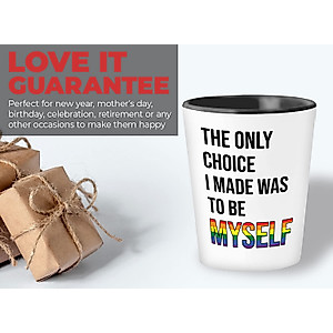 Bubble Hugs LGBTQ Shot Glass 1.5oz - Proud Ally - LGBT LGBTQ Pride Friends Gay Lesbian Human Rights Transgender Gay Pride Proud Ally Rainbow Love Equality