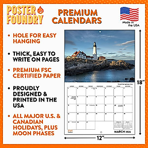 Hawaii Calendar 2025 Hawaiian Tropical Beach Maui Kauai Monthly Wall Calender 12 Month | American Made In The USA
