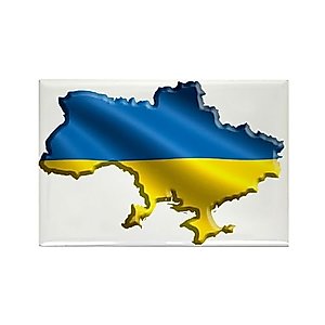 CafePress Ukraine Pride Love Ukrainian Flag Magnets Rectangle Magnet, 3"x2" Refrigerator Magnet