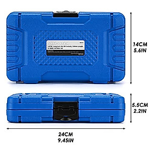MIXPOWER 3/8 Inch Drive Long Hex Bit Socket Set, 1/16 Inch to 1/2 Inch, SAE, Extra Long Allen Hex Bit Socket Set, CR-V and S2 Steel, 10 Pieces
