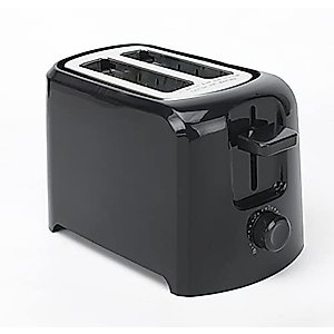 Dominion 2-Slice Toaster with Shade Control, Slide-Out Crumb Tray, Auto-Shutoff, Cord Storage & Cool Wall, Toast Lift, Black