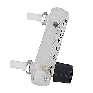 CNBTR Oxygen Flow Meter 0-5 LPM Acylic Flowmeter Gas Acrylic Metal Fitting for Oxygen Air Gas Conectrator