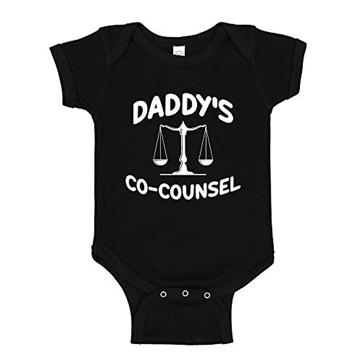 Daddy's Co-Counsel Baby Bodysuit Infant One Piece 12 mo Black