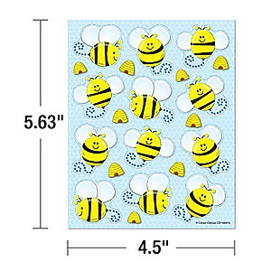 Carson Dellosa 72 Bumble Bee Stickers for Kids, 6 Sheets of Bugs With Hives for Spring Crafts, Scrapbooking, Water Bottle, Teacher Planner, Reward Chart, and School Supplies, Classroom Must Haves