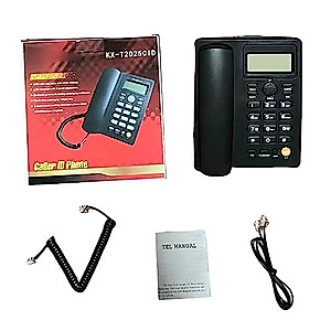 Corded Landline Phone Big Button Household Hotel Business Desktop Landline Telephone with LCD Display KX-T2025 Landline Phone Standard Phone Telephones Landline Corded with Answering Machine