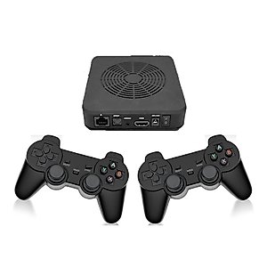 RegiisJoy 8000 in 1 Mini Game Box Pandora Box 18S , Arcade Game Console Support Wi-Fi/LAN Add 50000+ Games, Classic Retro Video Console 2 Wireless Controllers fits 4K TV