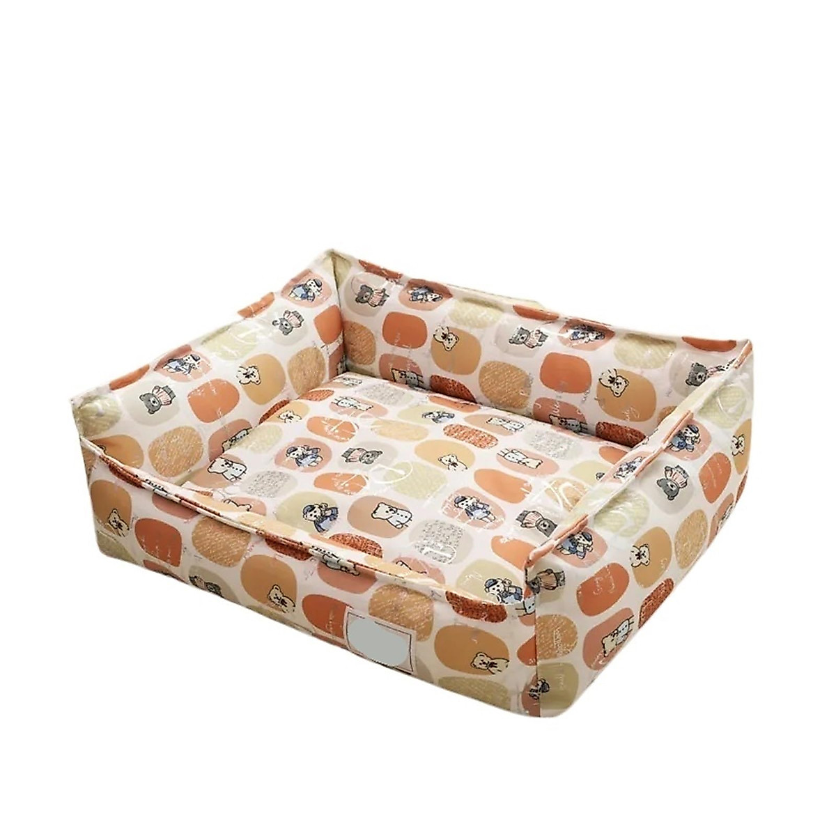 ITOMEN Pet Bed Bed Dog Cat Pet Square Lattice Kennel Medium Small Dog Sofa Bed Cushion Pet Comfort (Color : Light Green, Size : 75x60cm)