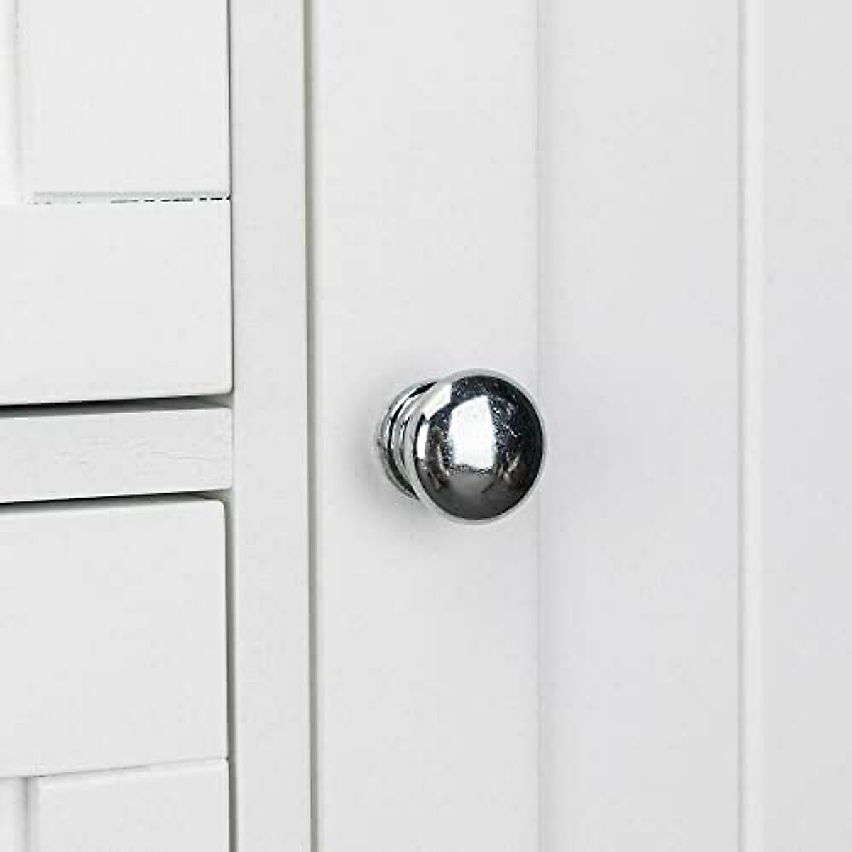 MAXCBD Nightstand Bedside Table Drawer Cabinet 4 Drawer Single Door Bathroom Dresser Shelf Cabinet Storage Furniture White Bathroom Storage Cabinet Storage Tower Dresser