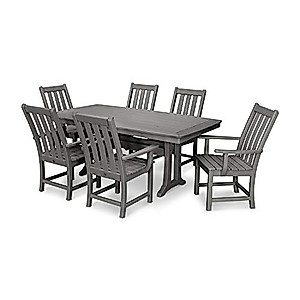 POLYWOOD Vineyard 7-Piece Dining Set (Slate Grey)