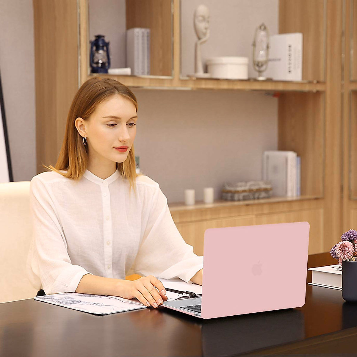 MOSISO Compatible with MacBook Pro 13 inch Case 2023, 2022, 2021-2016 M2 M1 A2338 A2251 A2289 A2159 A1989 A1708 A1706, Plastic Hard Shell Case & Keyboard Cover Skin & Webcam Cover, Rose Quartz