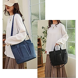 Tote Bag Women Cute Hobo Bag Satchel Bag Shoulder Bag Crossbody Bags Multiple Pockets Canvas Tote Handbag 2023
