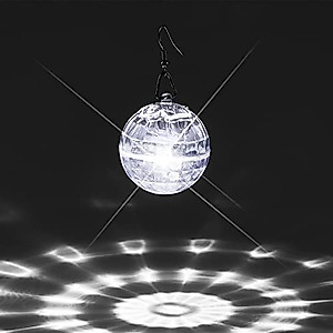 Blinking Disco Earrings Disco Ball Earrings for Women, Led Light Projecting Disco Ball Light Up Earrings for Women, Led Earrings, 60s or 70s Costume Accessories for Halloween Party Dance Party (1Pair)