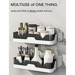 WeshyiGo 2-Pack Shower Caddy, Separable Shower Organizer with Soap Dish and Hooks, No Drilling Double Layer Shower Shelf, Used for Bathroom and Kitchen