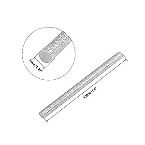 uxcell Mini Hot Glue Gun Sticks 4-inch x 0.27-inch for Glue Guns, Glitter Silver 16pcs