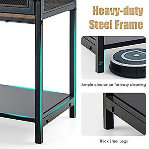 Giantex Buffet Cabinet with Storage, Industrial Sideboard, 2 Large Drawers 2 Cabinets Storage Shelf, Cupboard Pantry Utensil Organizer Credenza for Kitchen Entryway (Industrial)