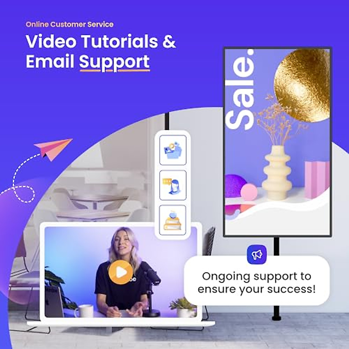 Mandoe Essentials Digital Signage Displays - Digital Signage Player for Digital Menu Board, Electronic Menu Board and Digital Message Board. World-Class Templates & Easy To Use Setup