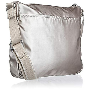 Kipling Women’s Sebastian Crossbody, Super Light, Durable Messenger, Nylon Shoulder Bag, Metallic Glow